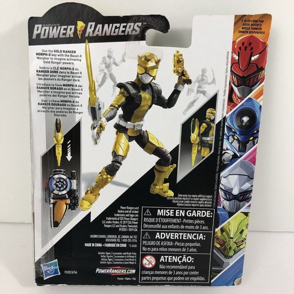 Power Ranger | Toys | Power Rangers Gold Ranger Beast Morphers Morph ...